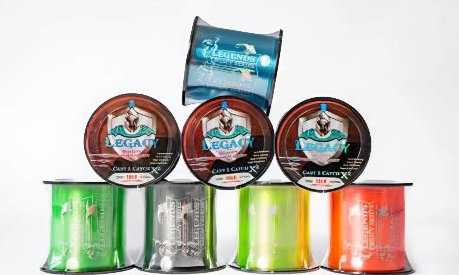 Full Set of 8 Spools in 8 different Colour's Cast & CATCH Line - Hookd ...